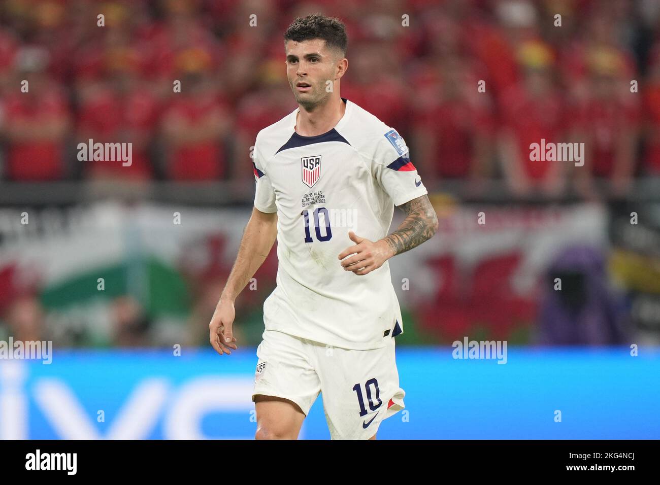 Doha, Qatar. 21st Nov, 2022. Christian Pulisic of USA during the, Qatar ...