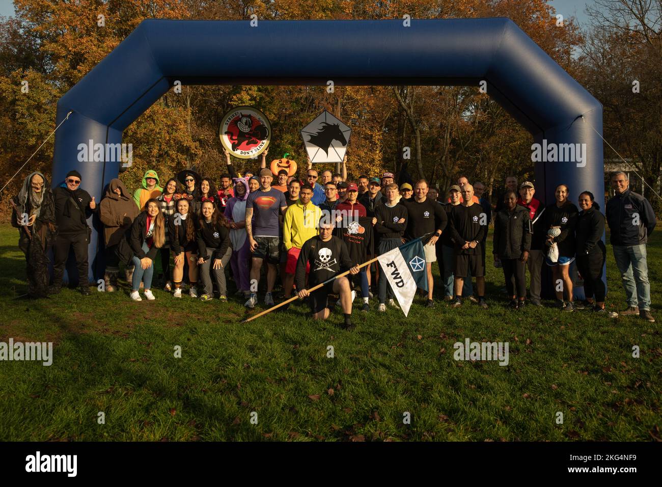 U.S. and Polish soldiers and volunteers pose for a group photo ...