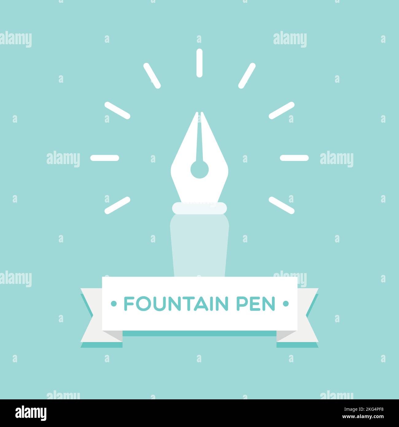 Love letter fountain pen Stock Vector Images - Alamy