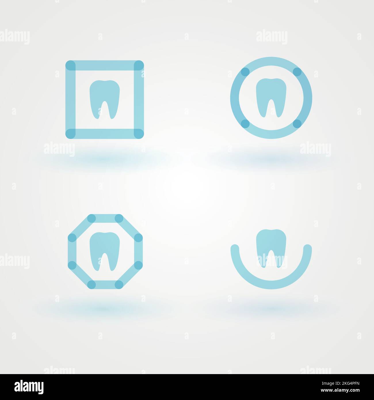 Icon set: Teeth molar. Dental logos. Vector illustration, flat design ...