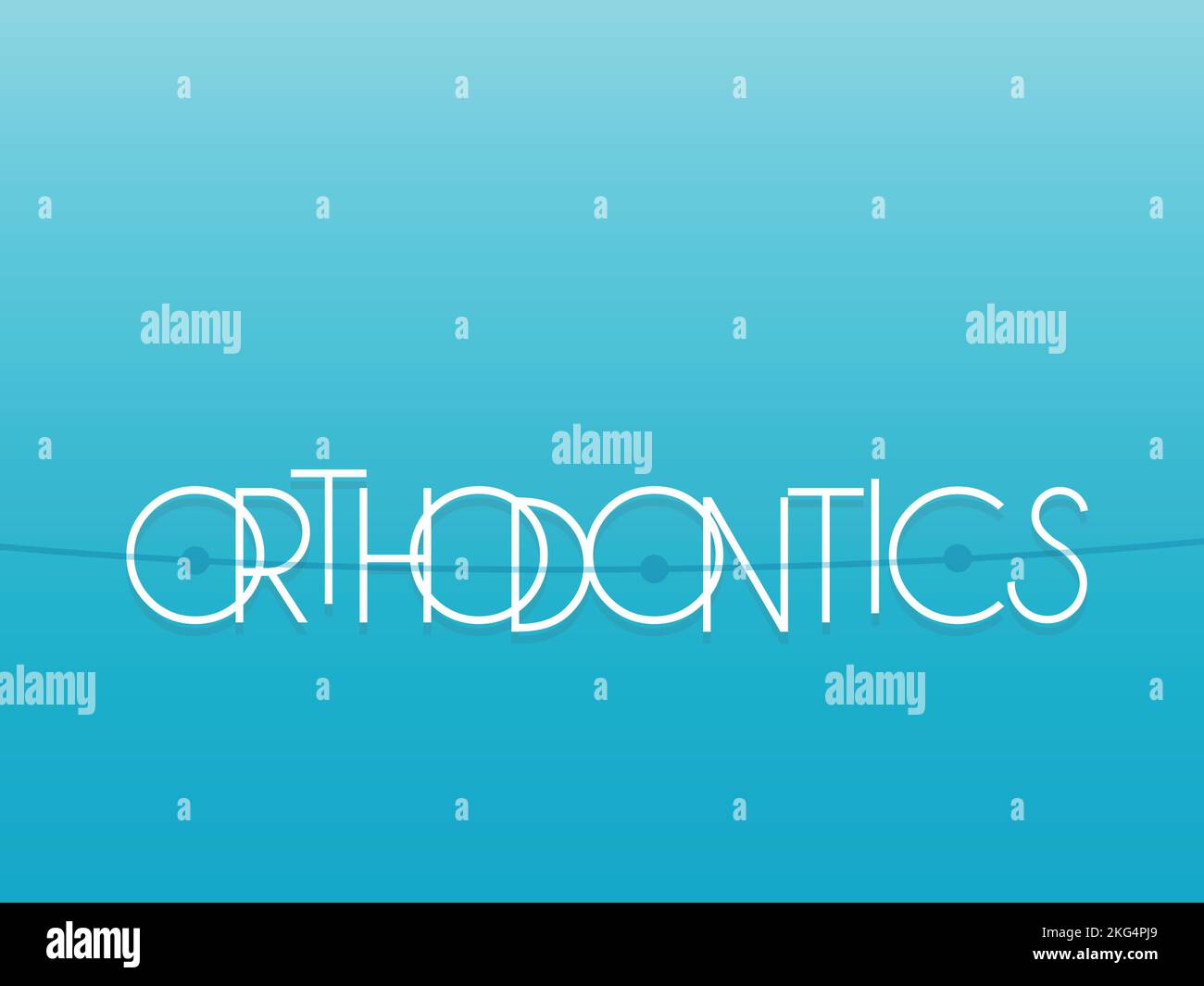 Orthodontics lettering. The letters are like crooked teeth. Vector ...
