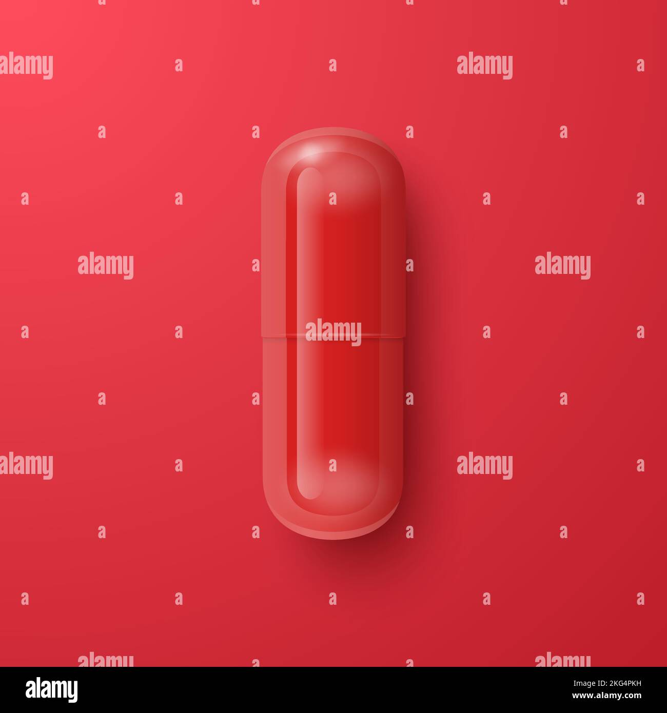 Vector 3d Realistic Red Pharmaceutical Medical Pill, Capsule, Tablet on ...