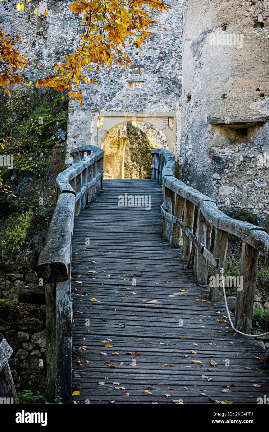 Uhrovec castle ruins, Strazov mountains, Slovak republic. Travel ...