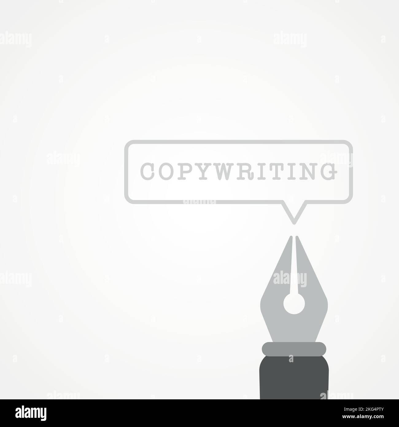 Copywriting, editorial concept. Fountain pen icon. Vector illustration ...