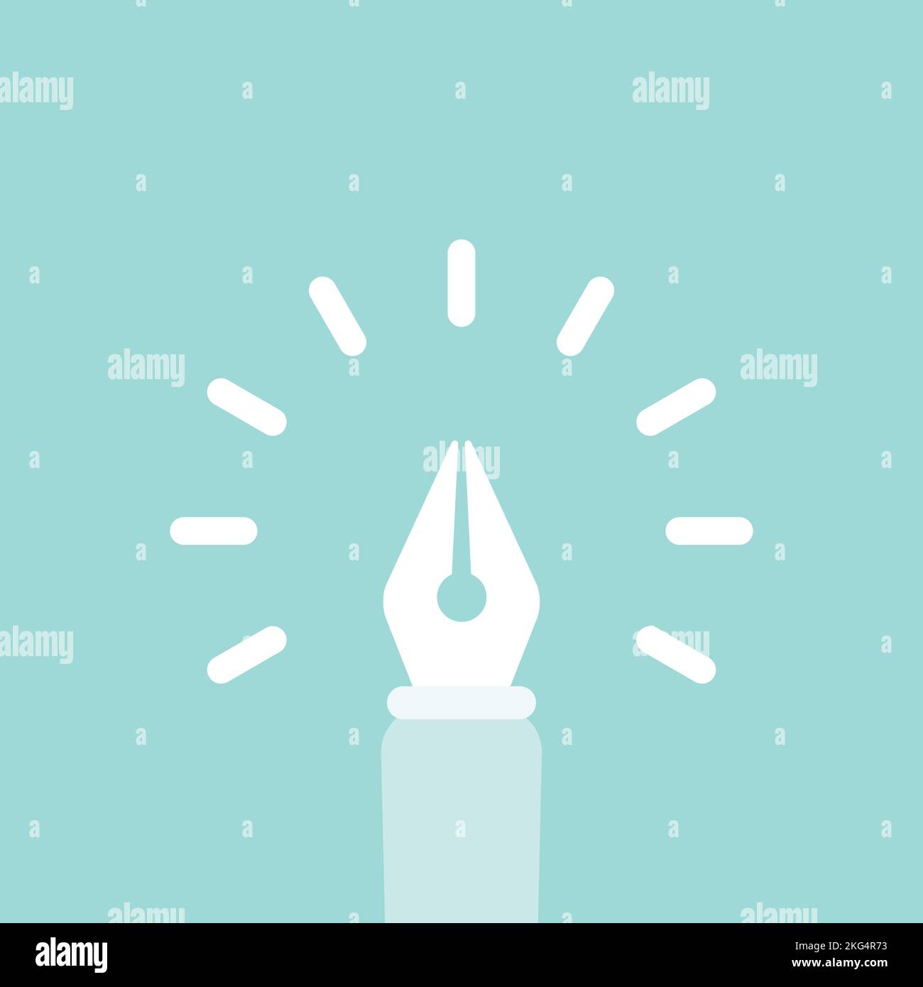 Copywriting, editorial concept. Fountain pen icon. Vector illustration ...