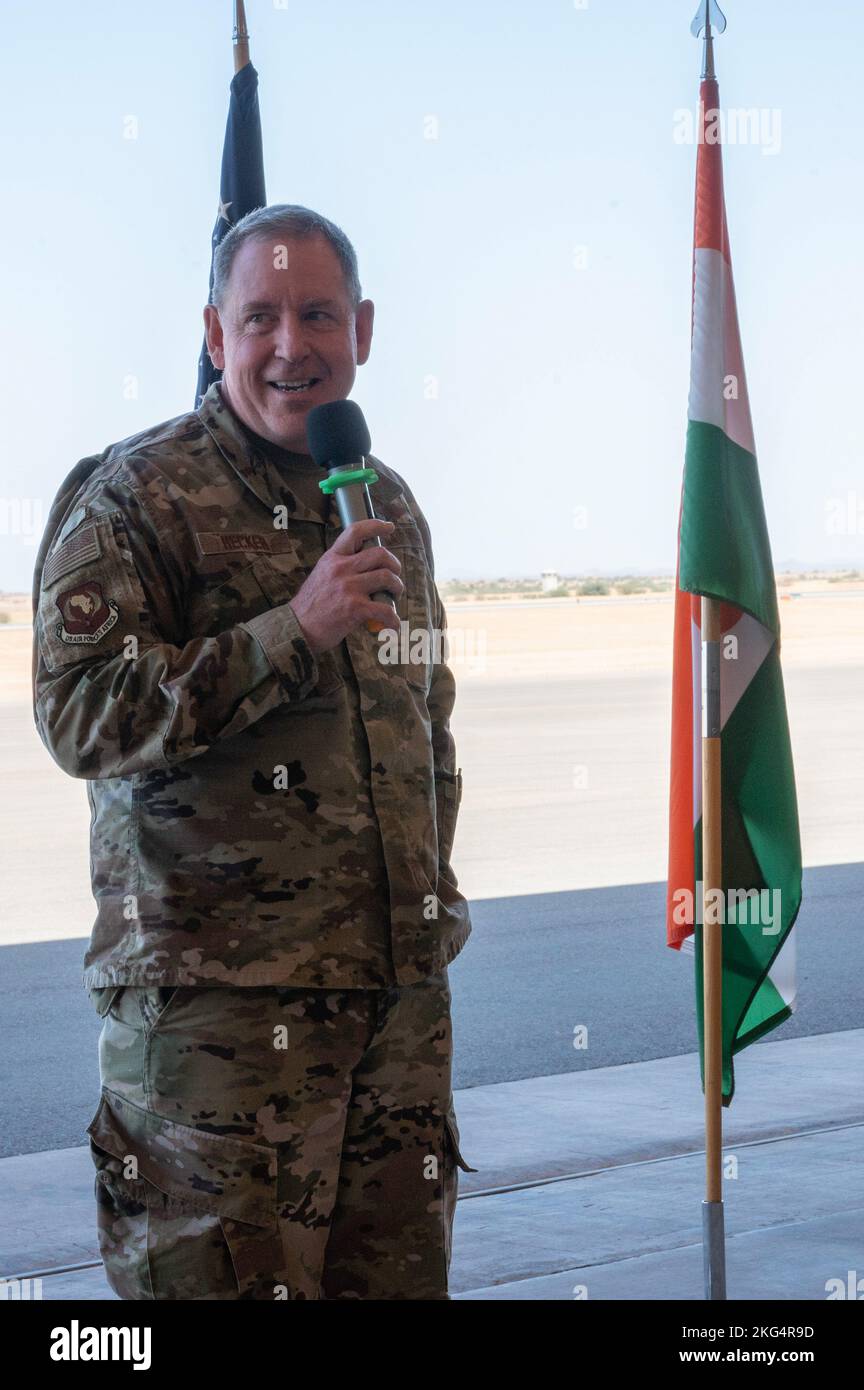 AIR BASE 201, Niger - U.S. Air Force Gen. James Hecker, U.S. Air Forces ...