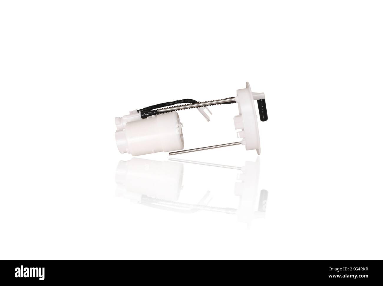 Automotive fuel filter set or fuel strainer assy , object isolated with ...