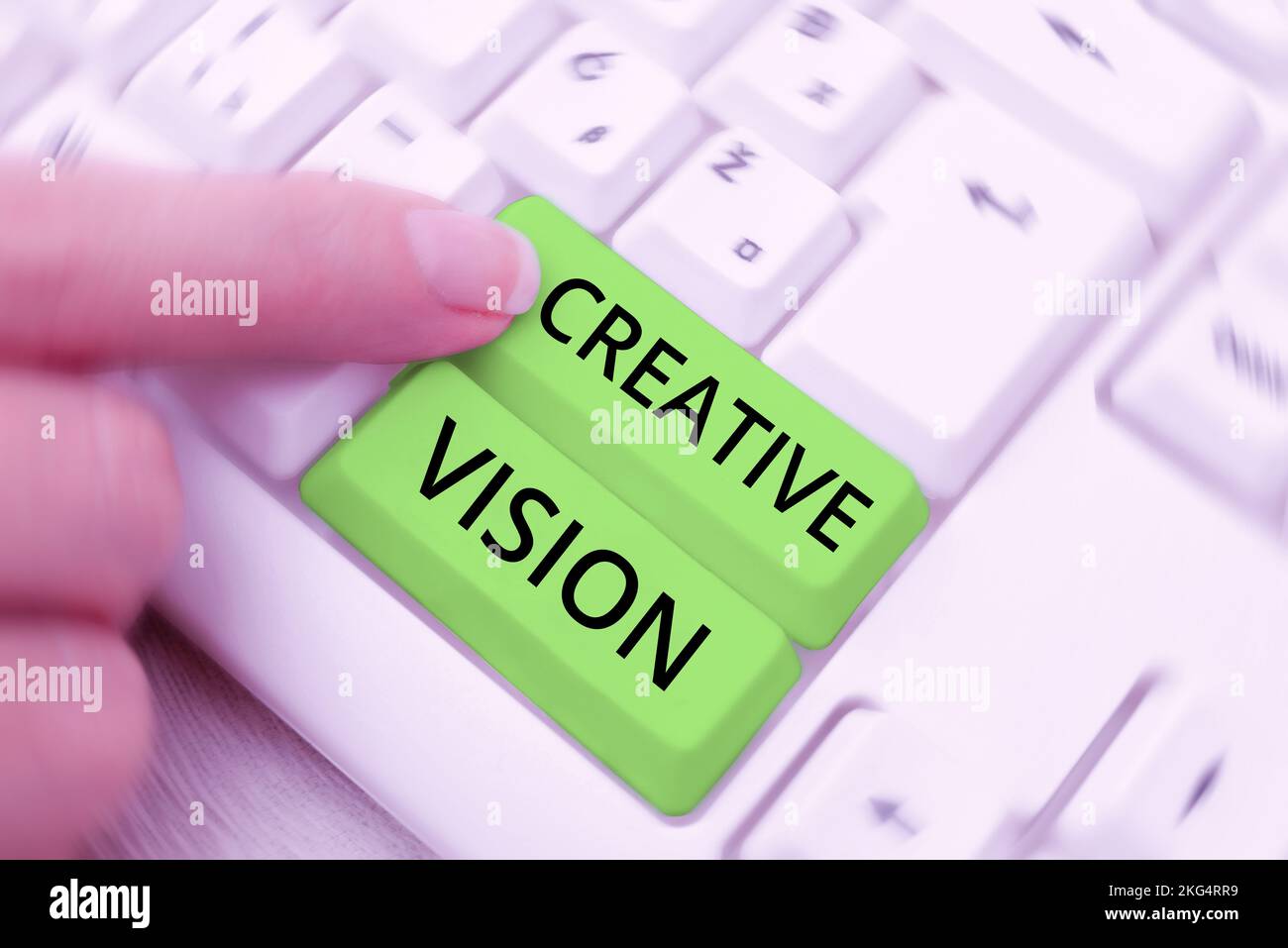 Conceptual caption Creative Vision. Word for process of purposefully ...