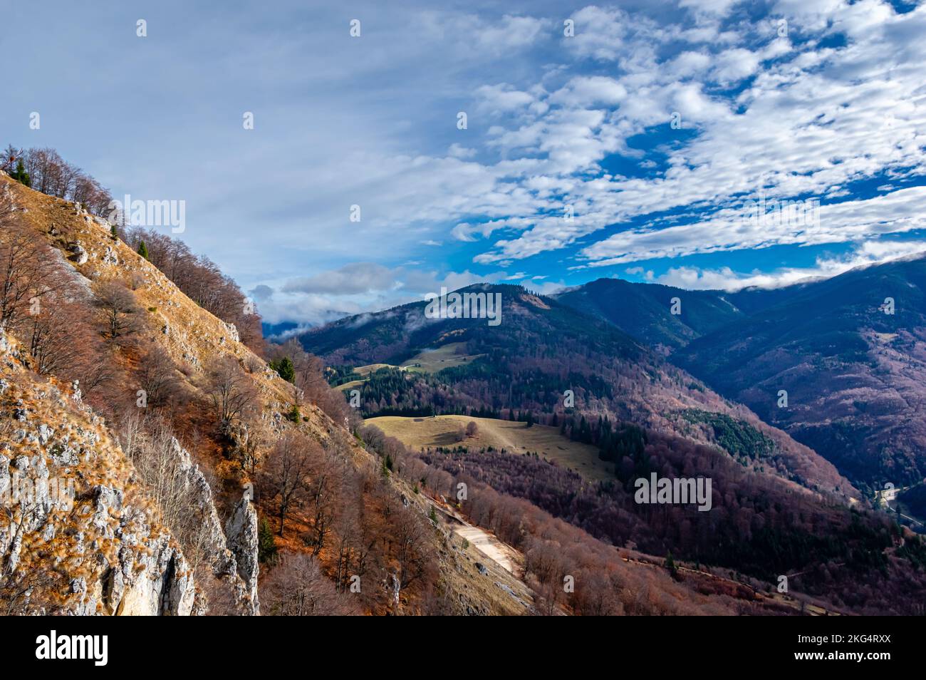 A beautiful shot of Piatra Dragoslavelor peak in Leaota mountains ...