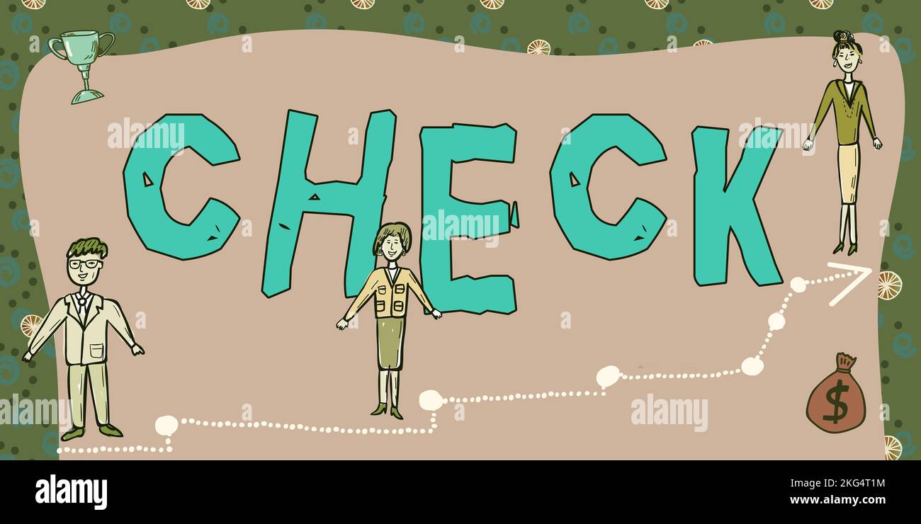 Hand writing sign Check. Internet Concept Mark Click on a box in order ...