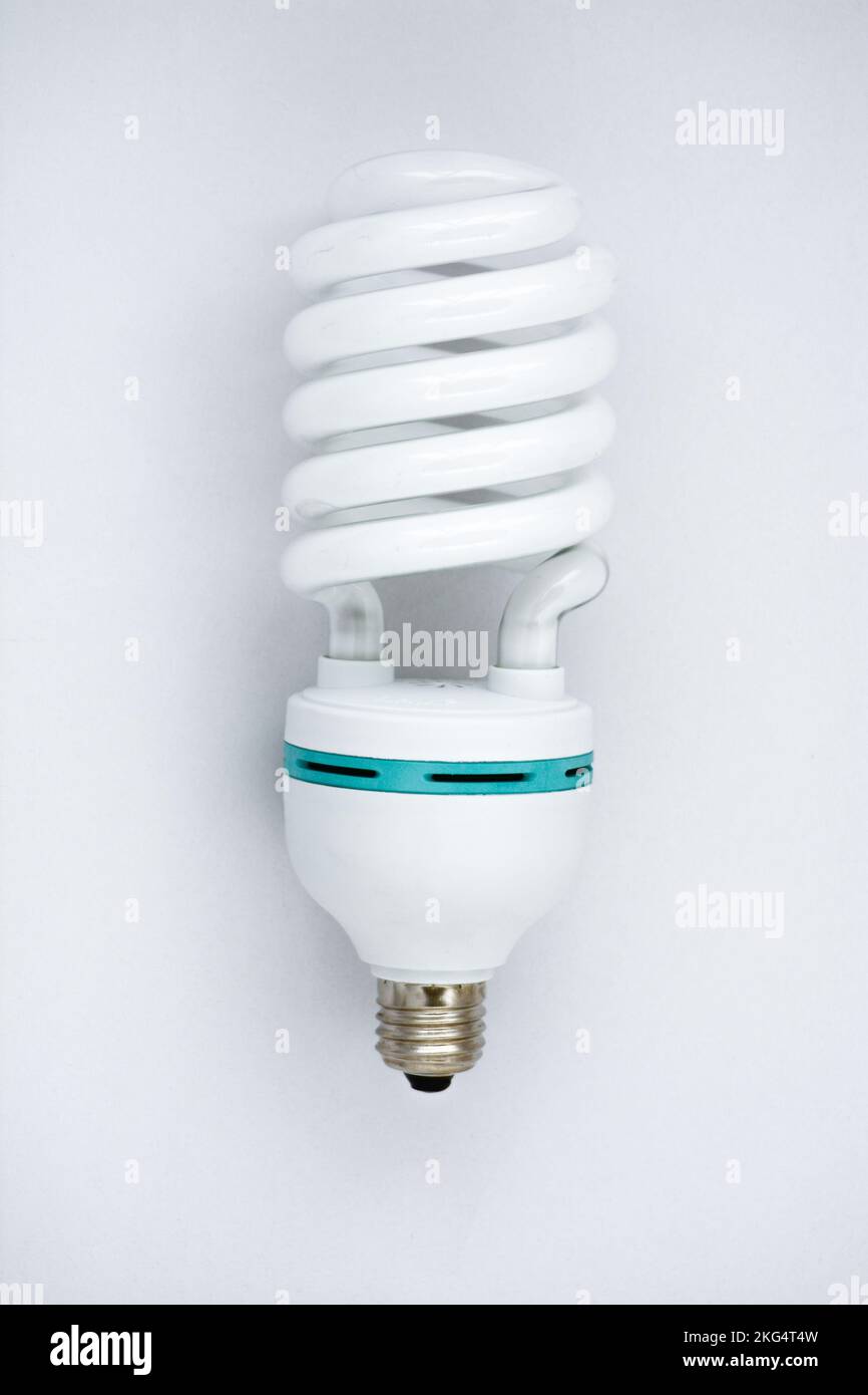 A closeup shot of a LED lightbulb isolated on a white background Stock ...