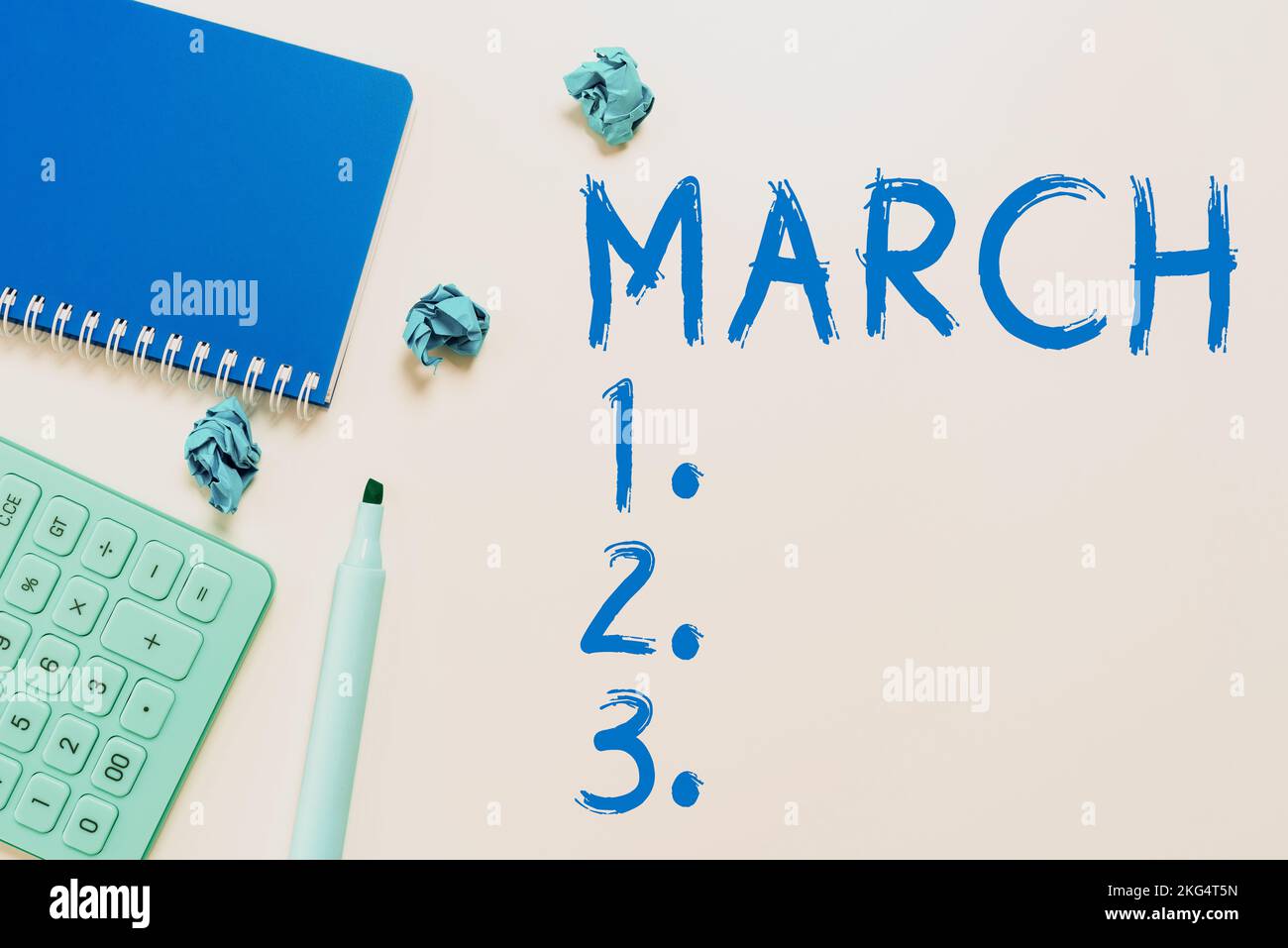 Hand writing sign March. Business idea third month year where spring ...