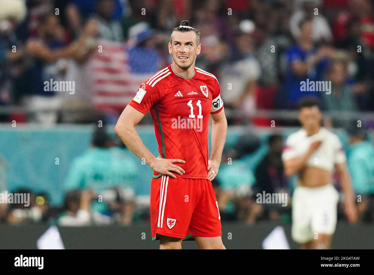 Wales' Gareth Bale appears dejected during the FIFA World Cup Group B ...