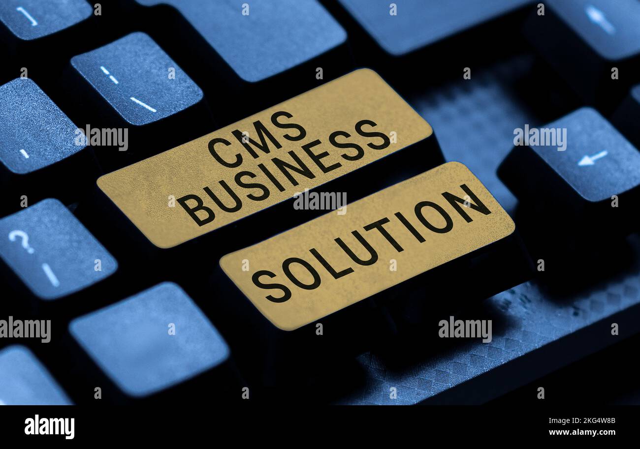 Text caption presenting Cms Business Solution. Business approach ... Text caption presenting Cms Business Solution. Business approach ...