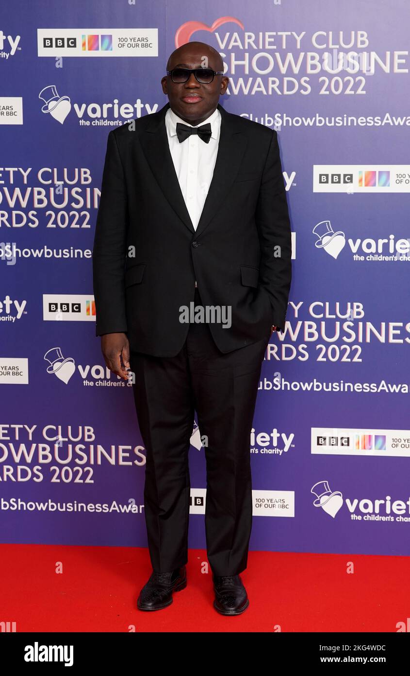 Edward Enninful arrives at the Variety Club Showbusiness Awards at the ...