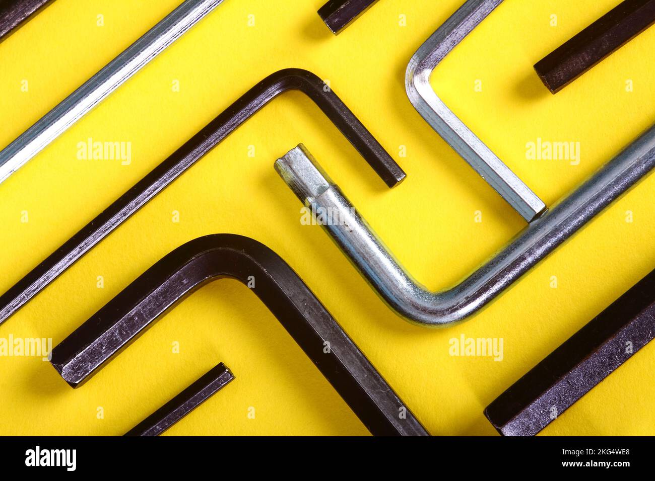 Different sizes of Allan key wrenches close up Stock Photo - Alamy