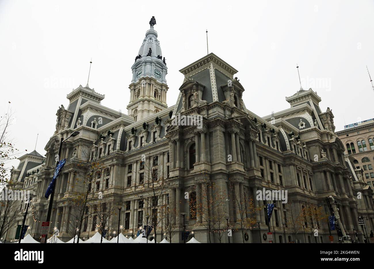 South-west corner of City Hall - Philadelphia Stock Photo - Alamy