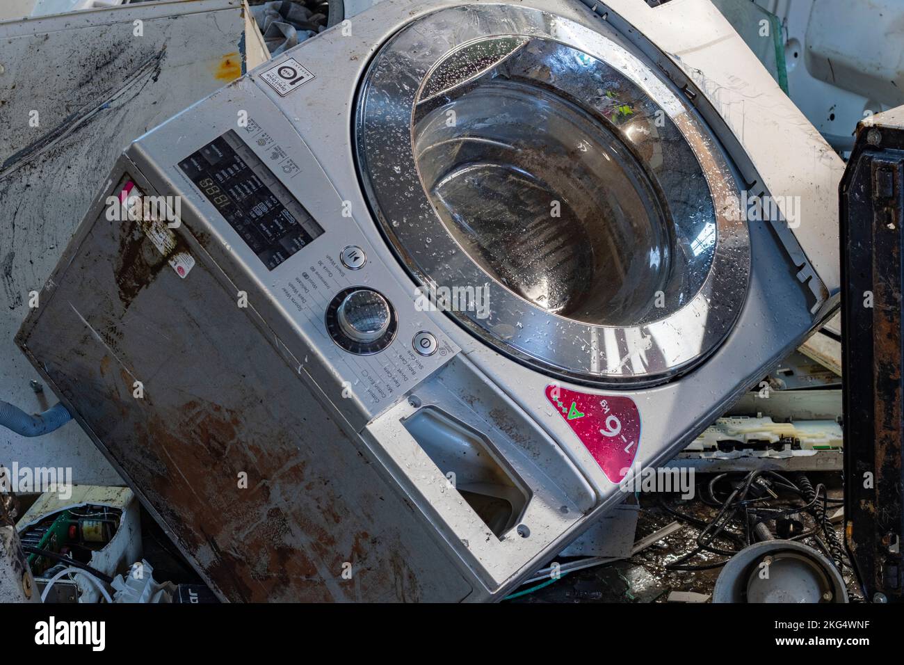 Scrap metal for obsolete household goods. Electronics recycling Stock ...