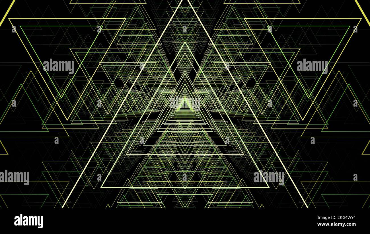 Large triangular shapes overlapping each other and stretching toward ...