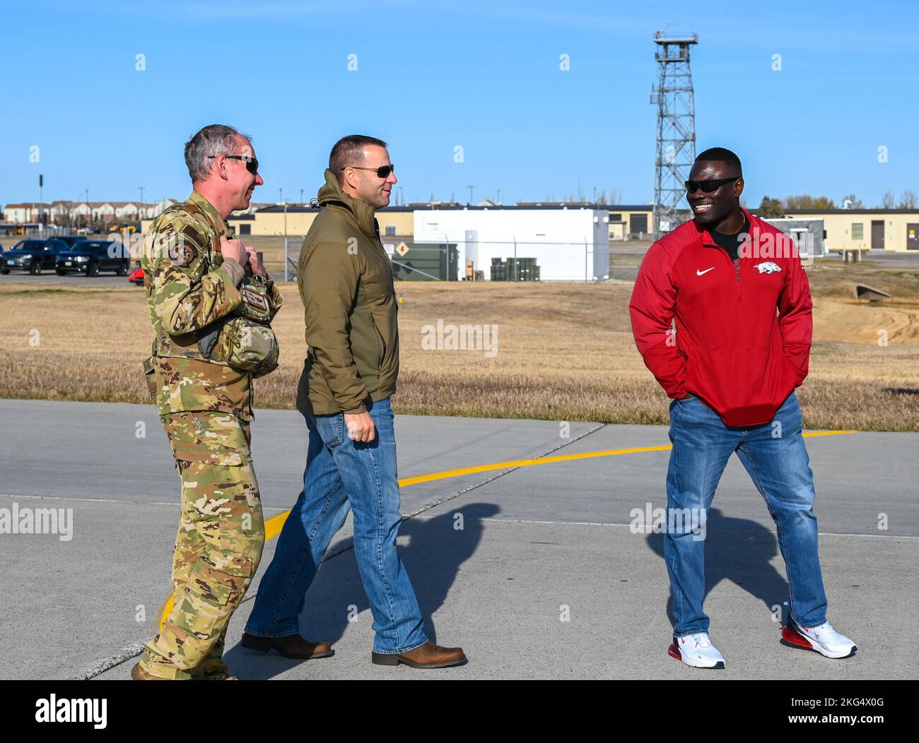 Leadership and members of Team Minot tour a Boeing MH-139 “Greywolf ...