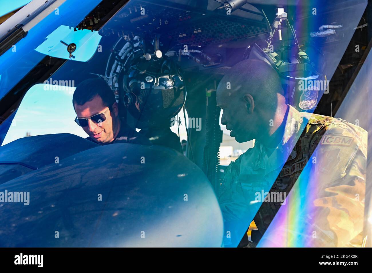 Col. Kenneth McGhee, commander of the 91st Missile Wing, tours a Boeing ...