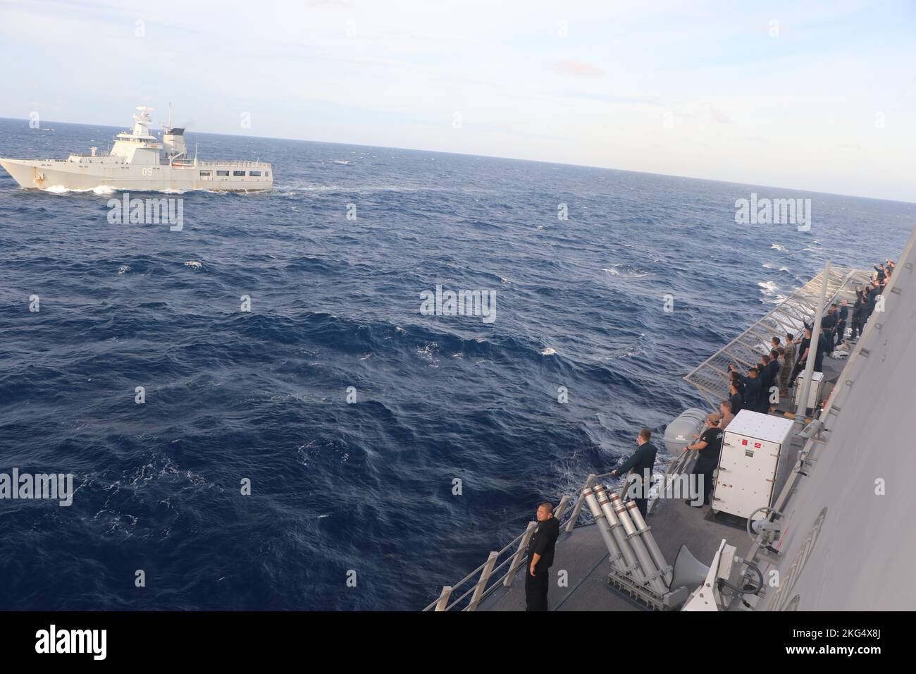 221029-O-NR876-861 SOUTH CHINA SEA (Oct. 29, 2022) Sailors assigned to ...