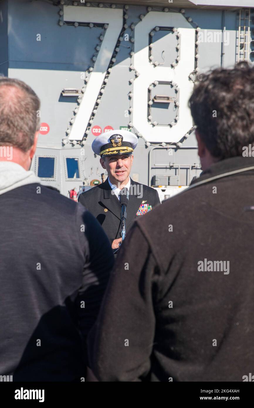 Capt. Paul Lanzilotta, the first-in-class aircraft carrier USS Gerald R ...