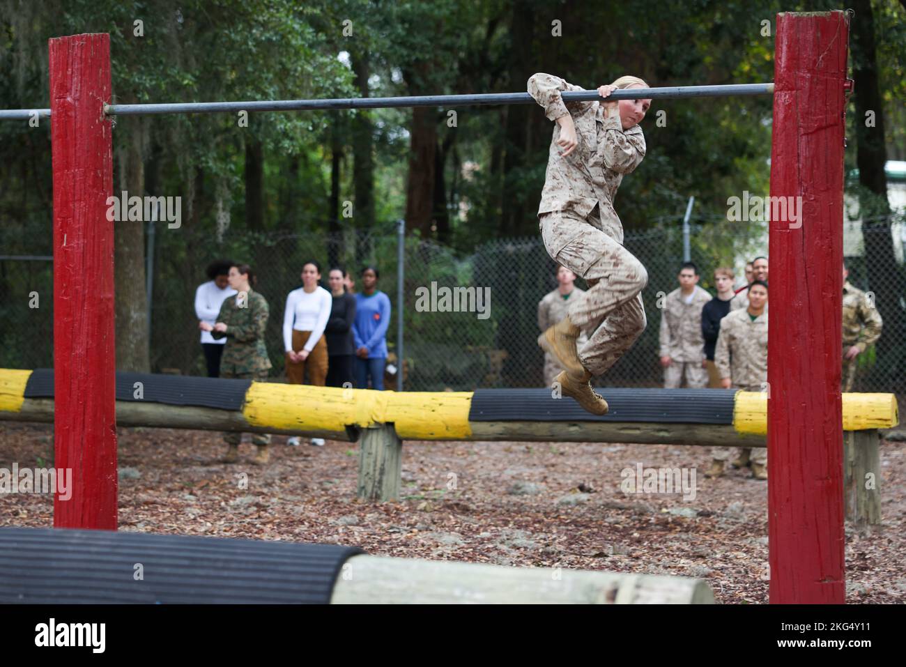 A candidate, with the Jacksonville University NROTC, attempts the ...