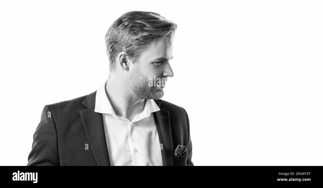 New job. Profile portrait of junior manager. Young professional in ...