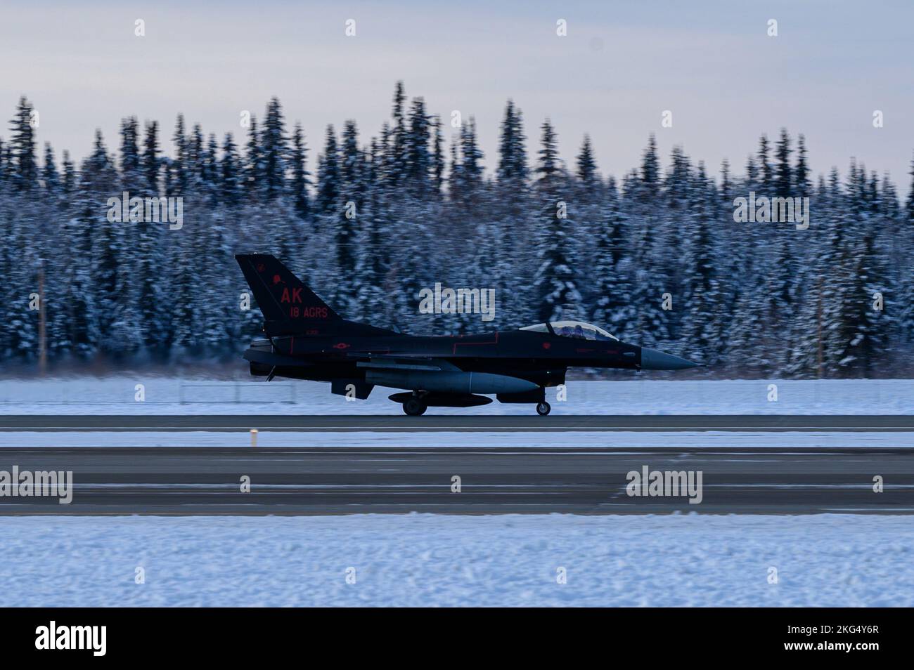 A U.S. Air Force F-16 Fighting Falcon assigned to the 18th Aggressor ...