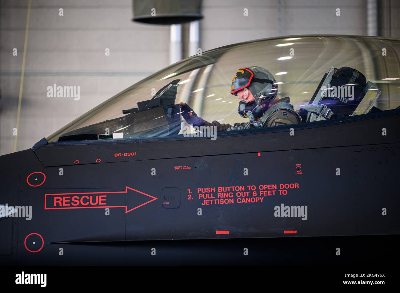 A U.S. Air Force Capt. Justin Atkinson, an 18th Aggressor Squadron F-16 ...