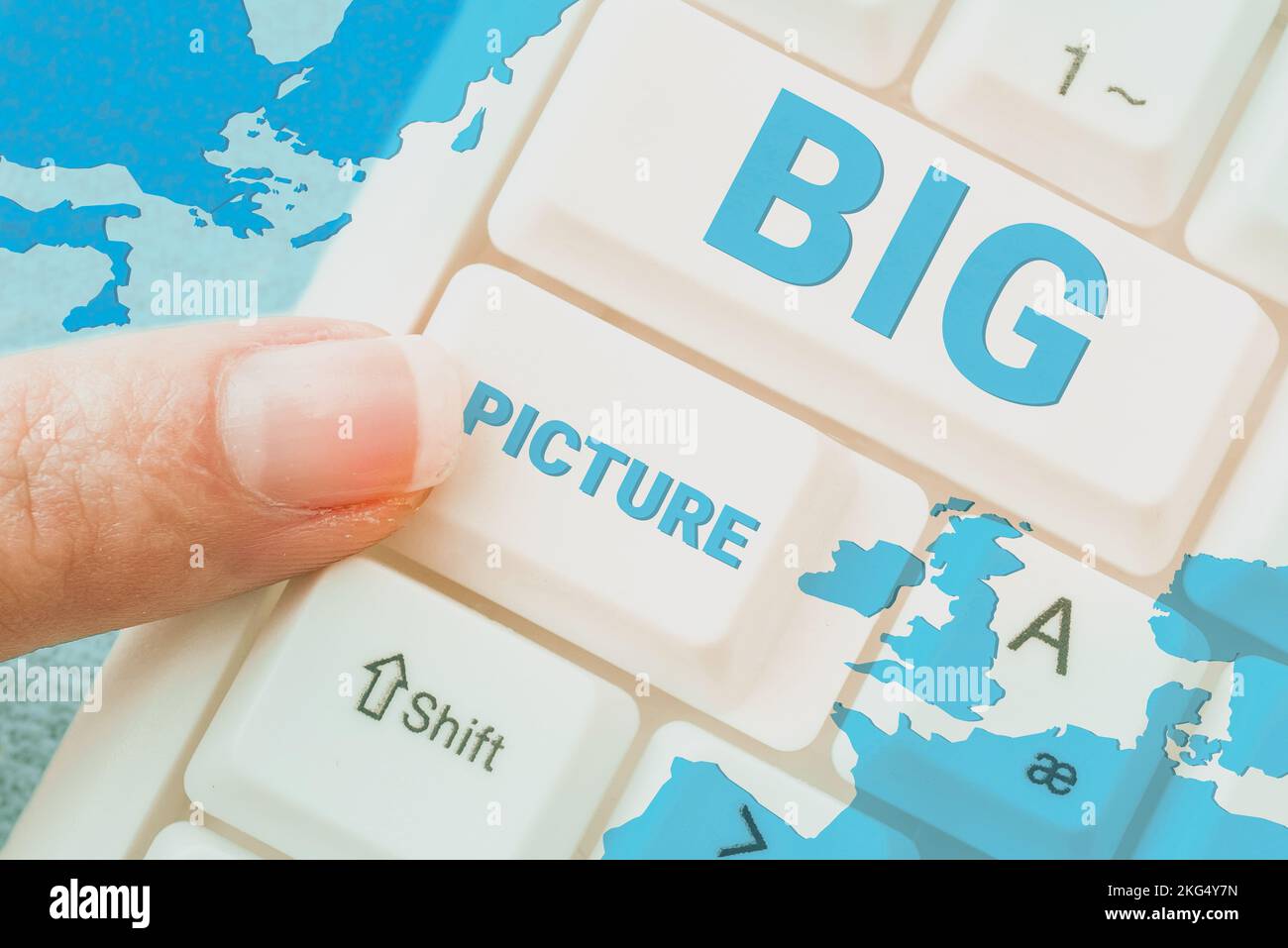 Text caption presenting Big Picture. Business idea most important facts ...