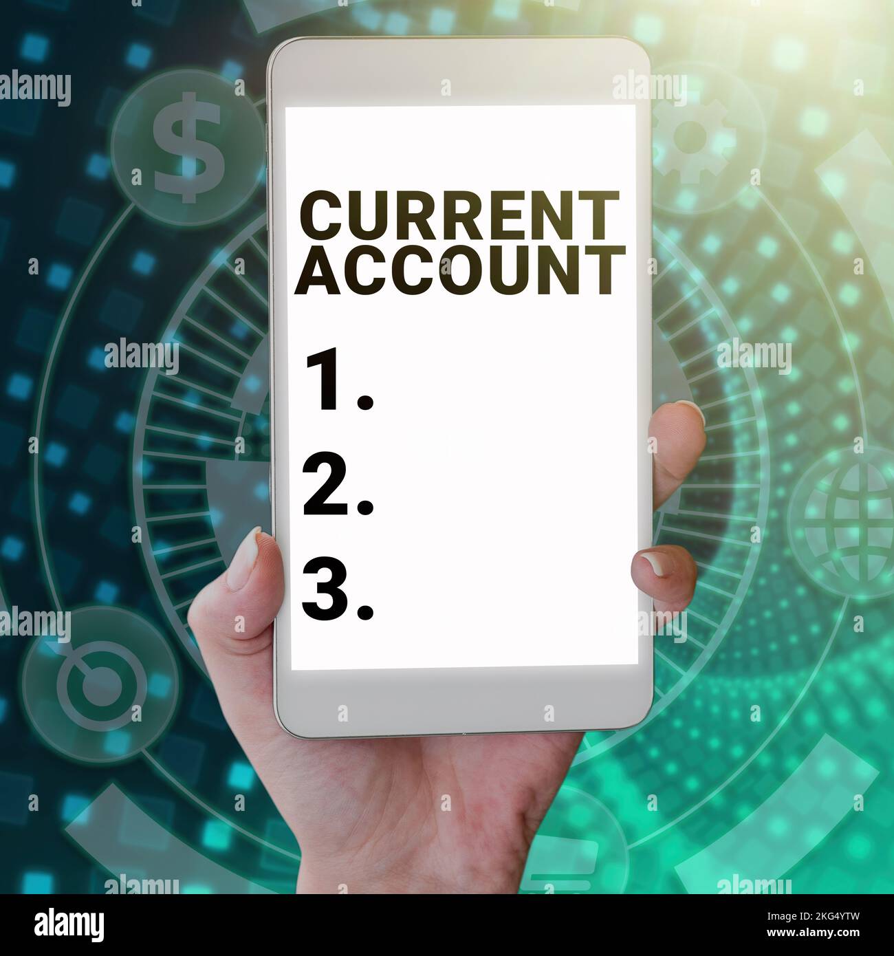 Sign displaying Current Account. Business approach personal bank ...