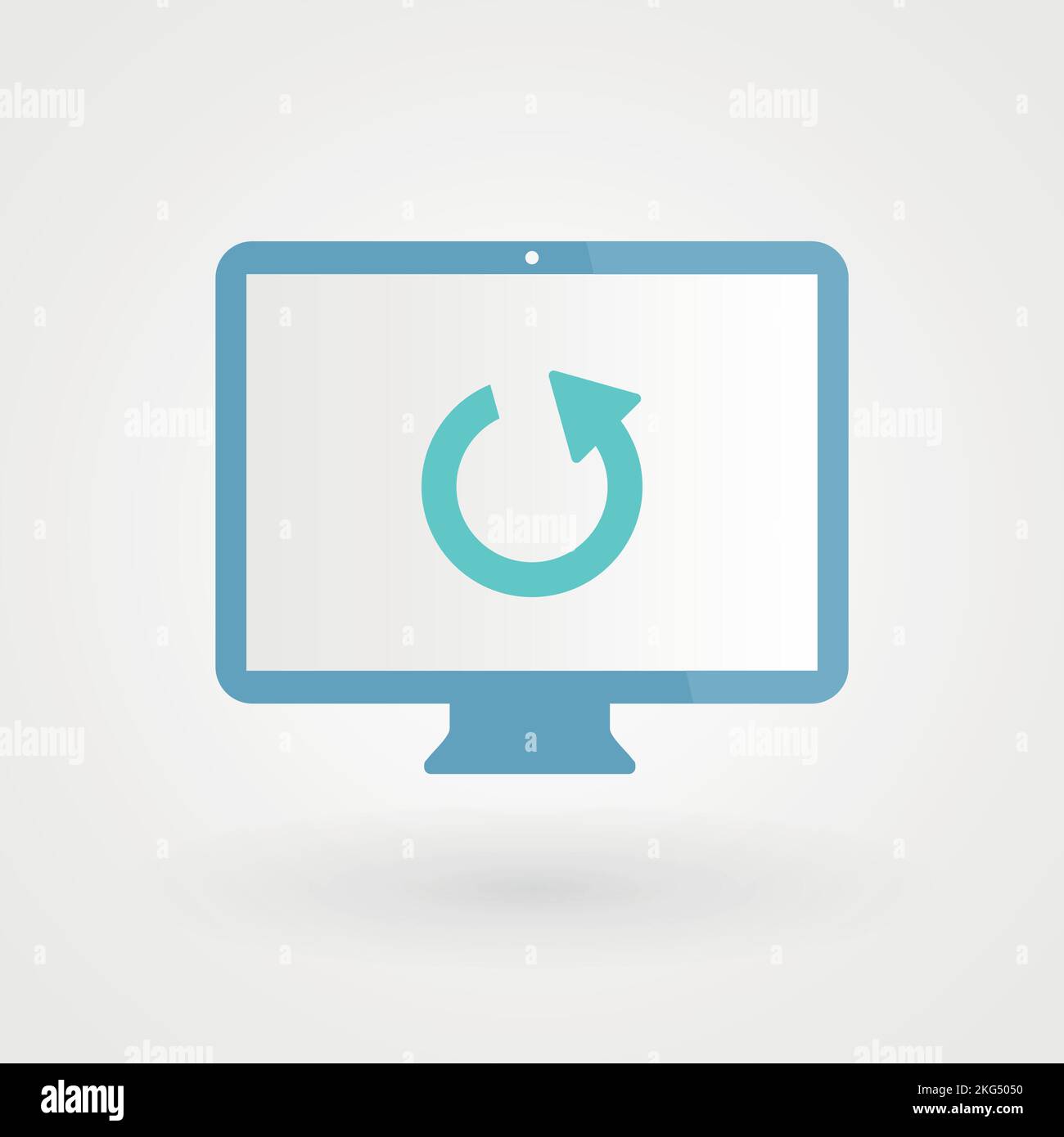 Desktop and refresh icon. Concept of reset. Vector illustration, flat design Stock Vector Image ...