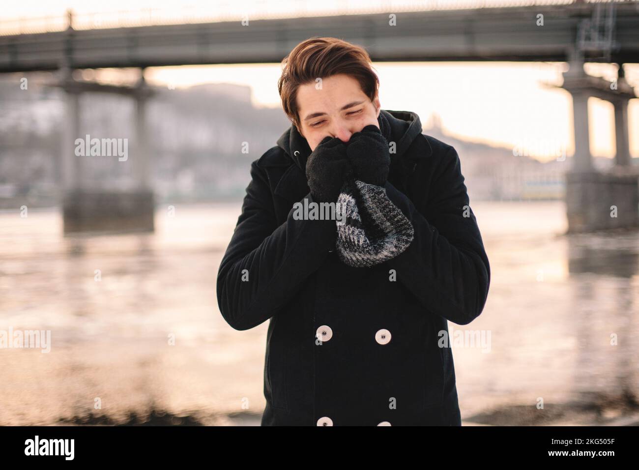 Person breathing in cold weather hi-res stock photography and images ...