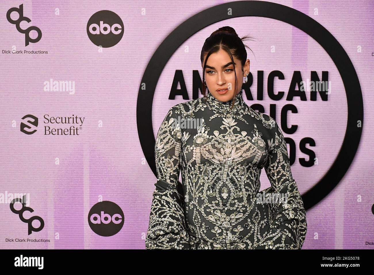 Lauren Jauregui attends the 2022 American Music Awards at Microsoft ...