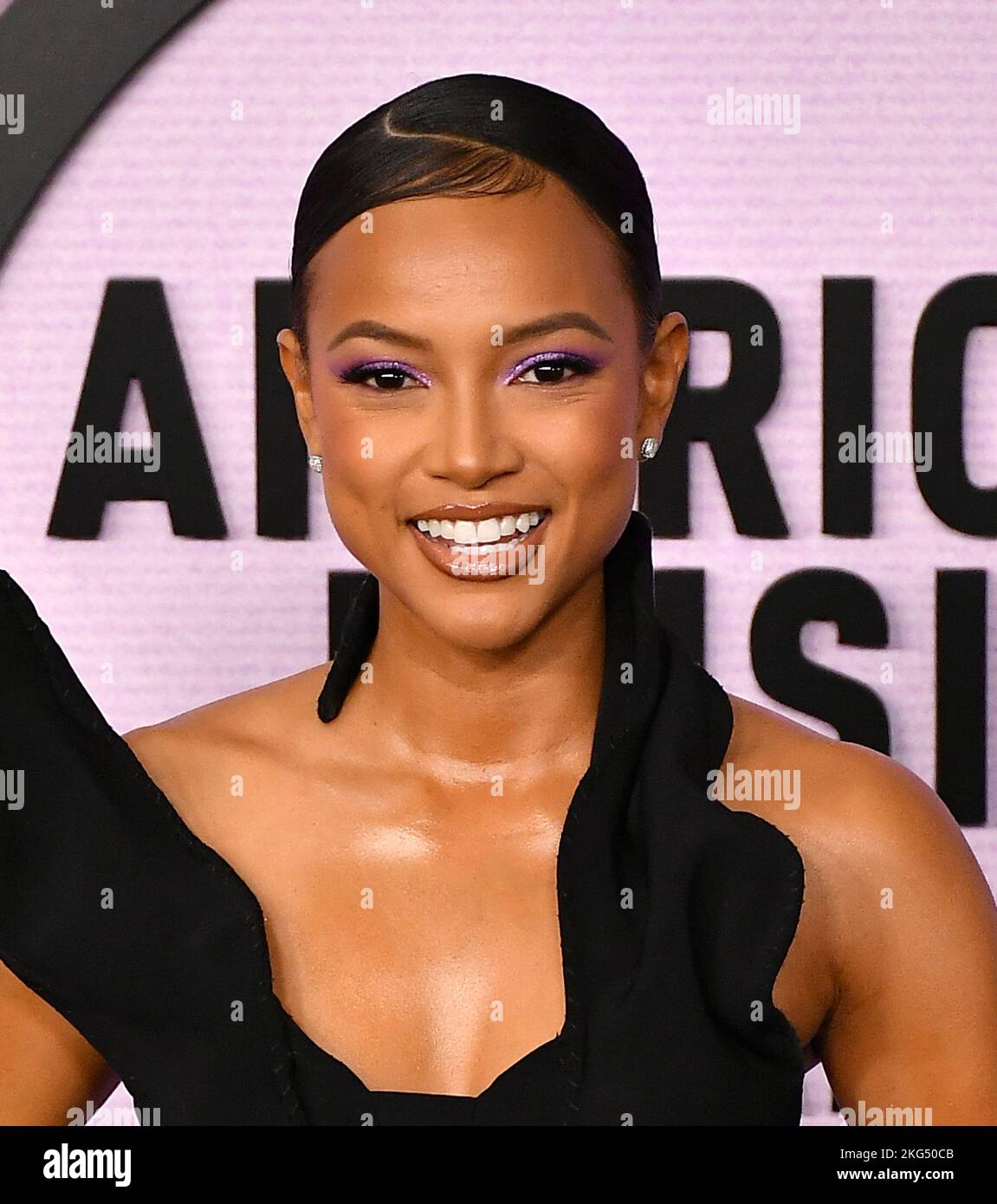 Karrueche Tran attends the 2022 American Music Awards at Microsoft ...