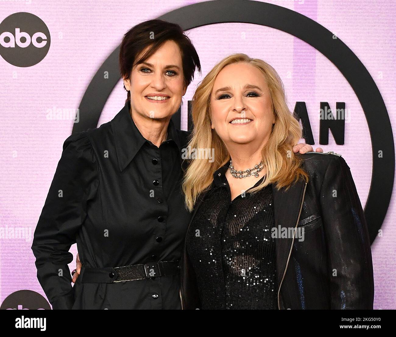 Linda Wallem, Melissa Etheridge attend the 2022 American Music Awards ...