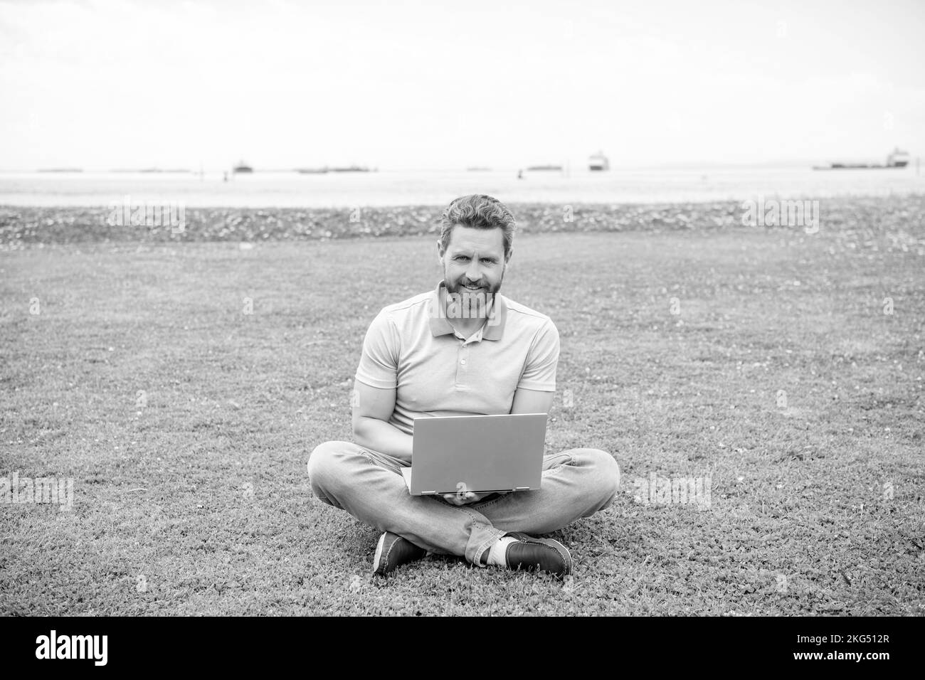 Relaxing technology Black and White Stock Photos & Images - Alamy