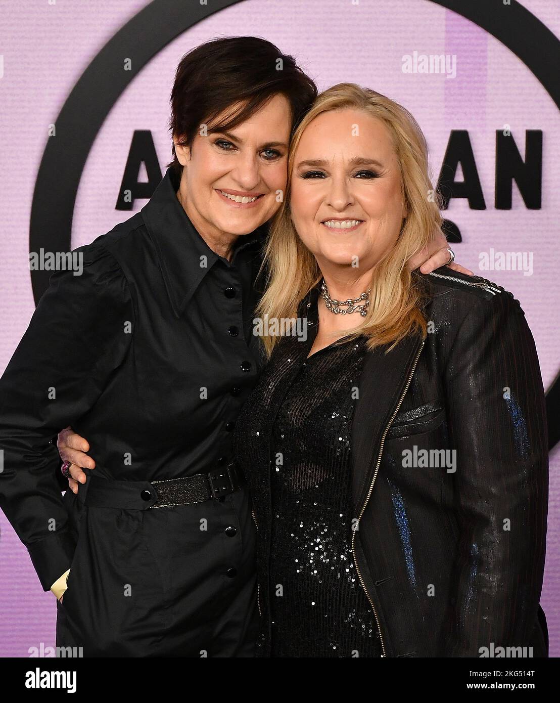 Linda Wallem, Melissa Etheridge attend the 2022 American Music Awards ...