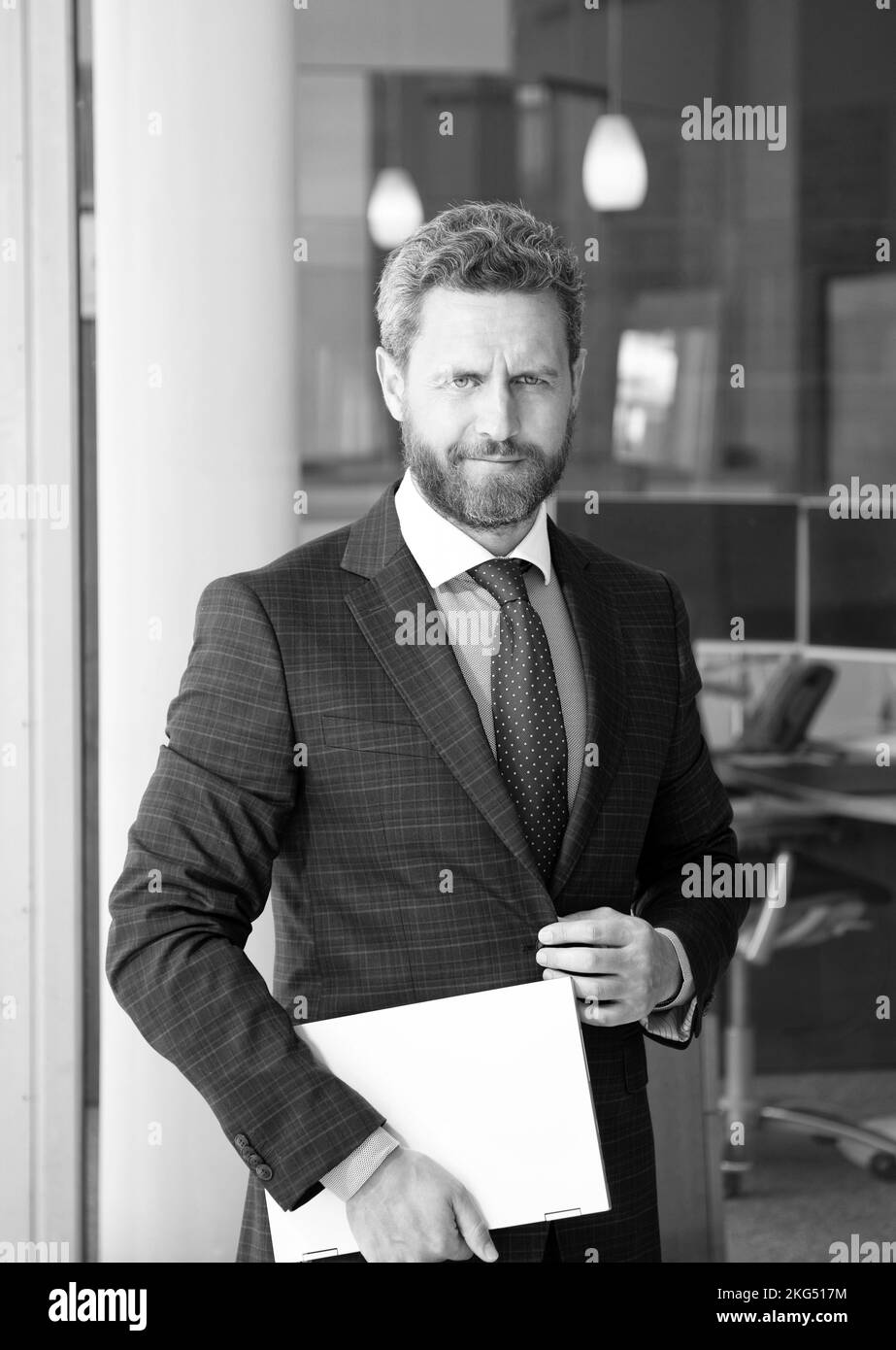 Businessman concentrated Black and White Stock Photos & Images - Alamy