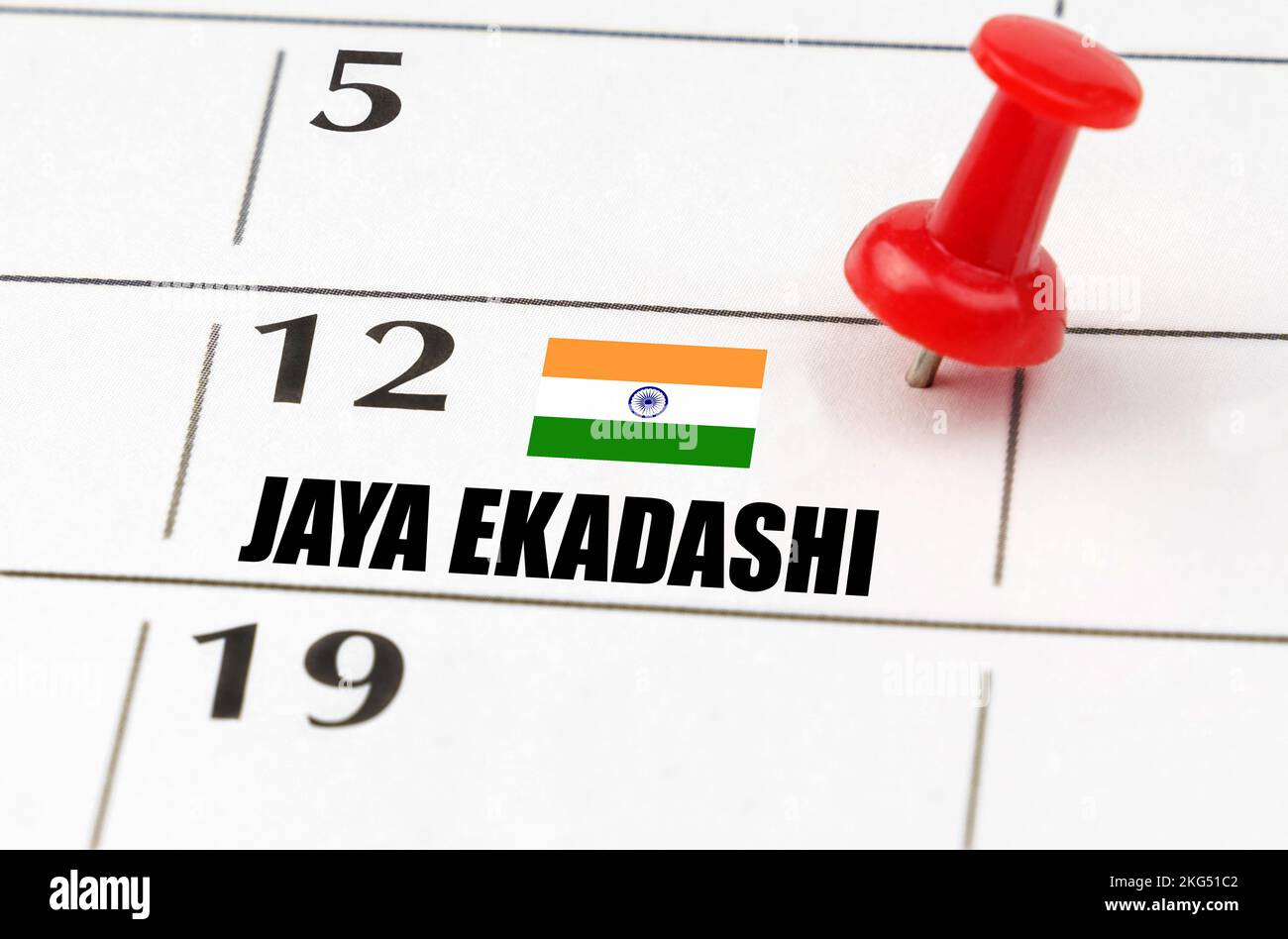 National holidays. On the calendar grid, the date and name of the ...