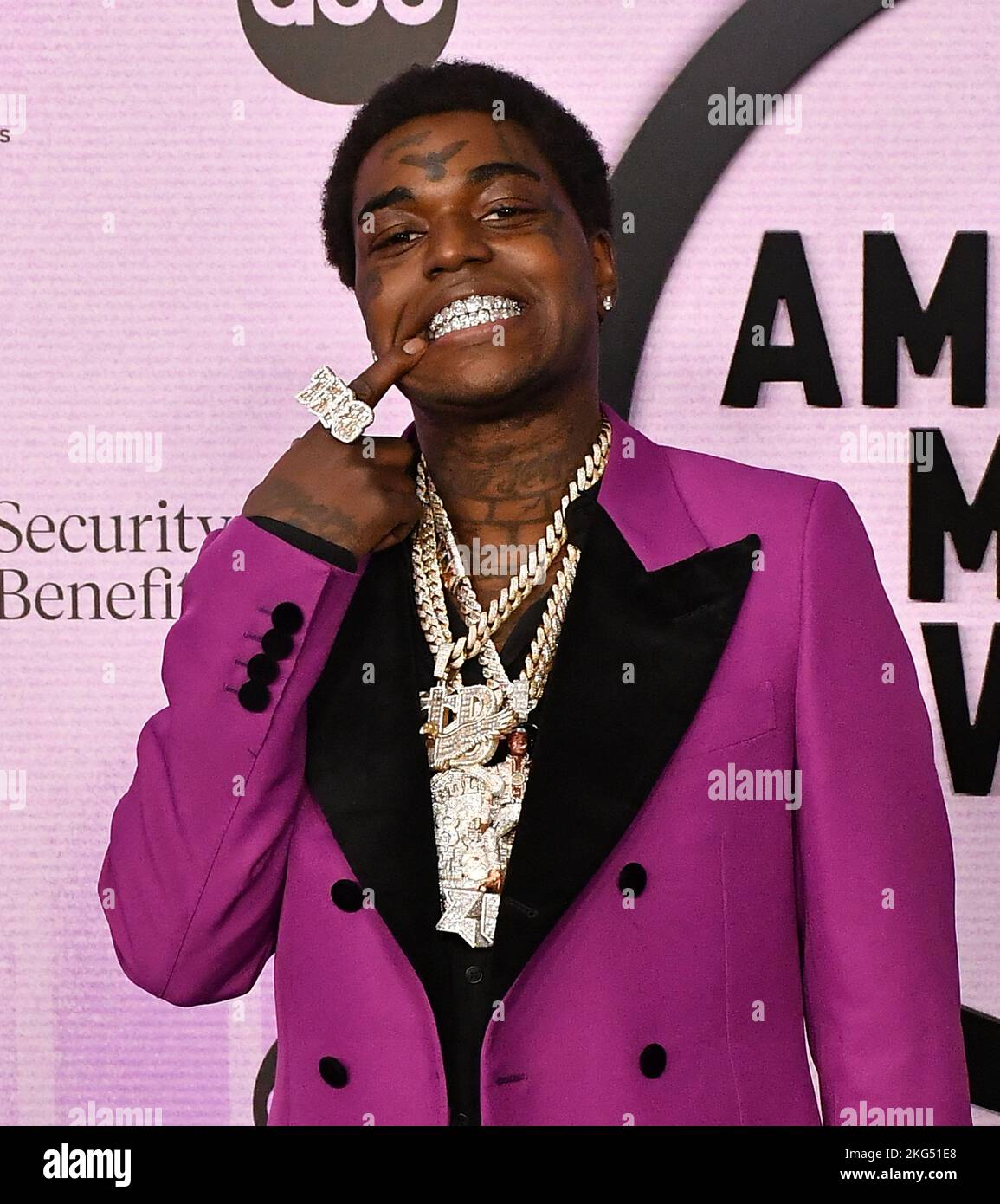 Kodak Black attends the 2022 American Music Awards at Microsoft Theater ...