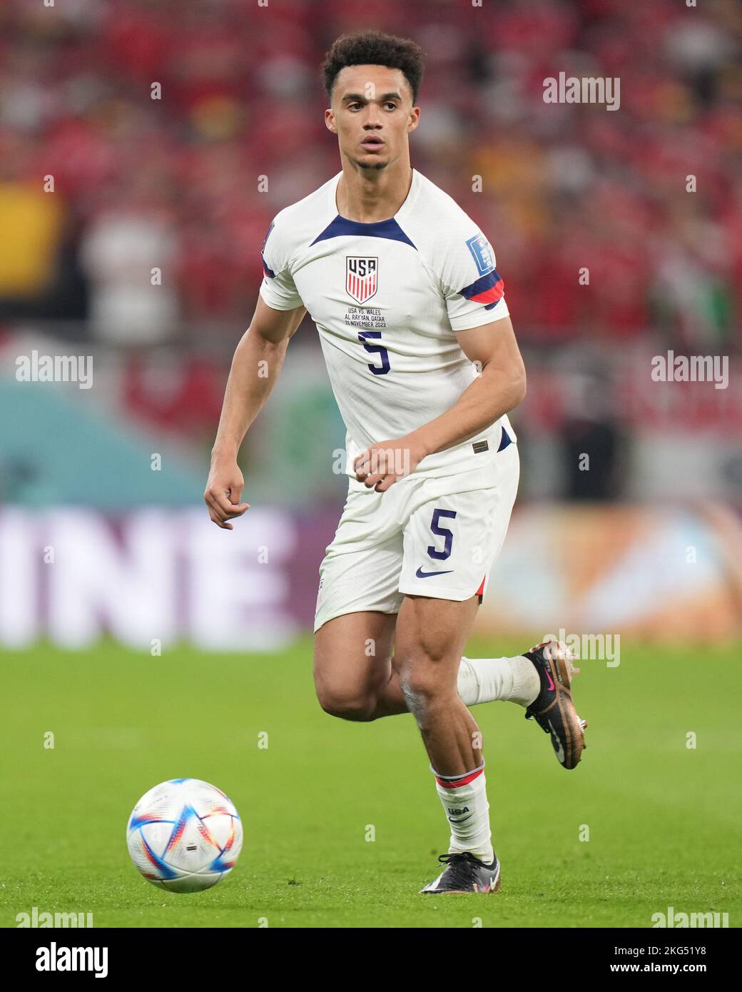 Doha, Qatar. 21st Nov, 2022. Antonee Robinson of USA during the, Qatar ...