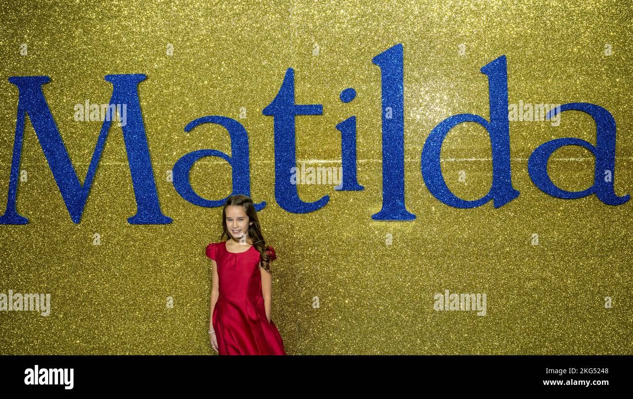 London, UK. 21 November 2022. Alisha Weir (Matilda) attends the UK Gala ...