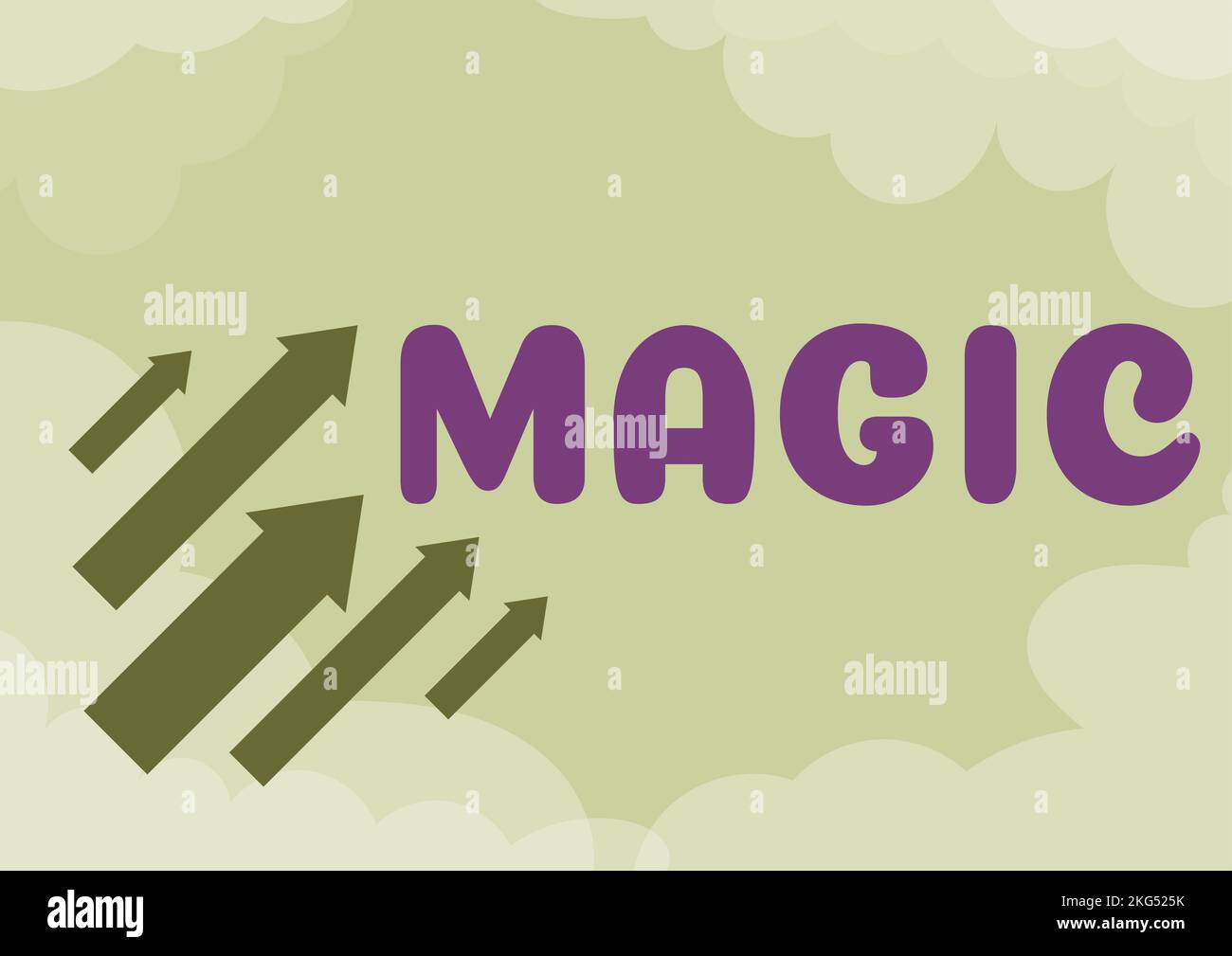 Sign displaying Magic. Business overview power of influencing events ...