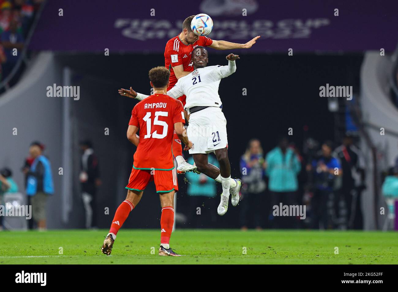Timothy Weah during the FIFA World Cup Qatar 2022 Group B match between ...