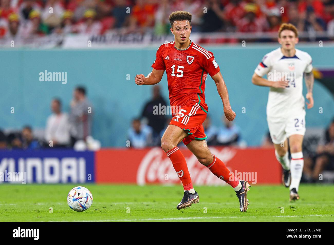 Ethan Ampadu during the FIFA World Cup Qatar 2022 Group B match between ...