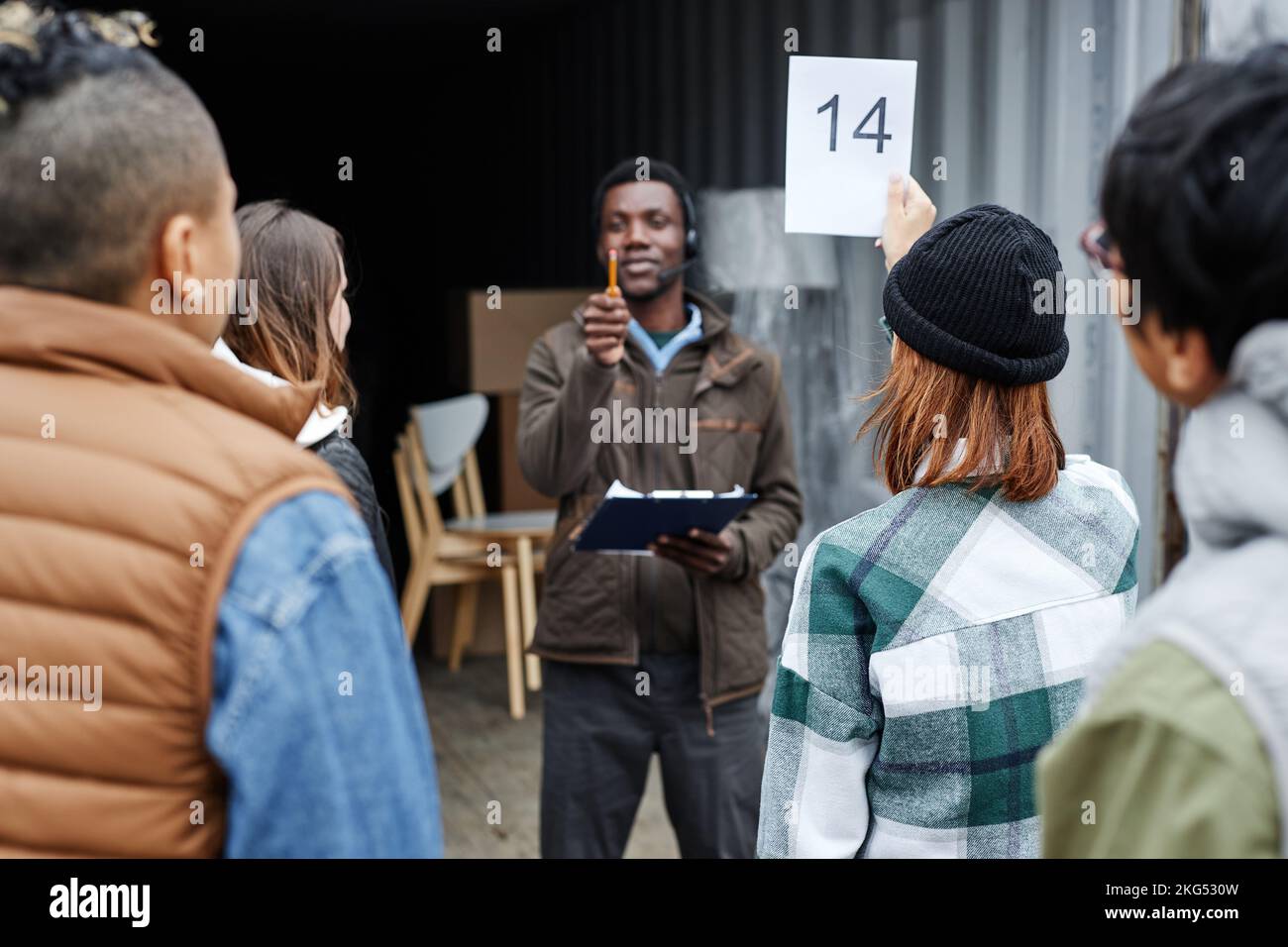 Auction bidding card hi-res stock photography and images - Alamy