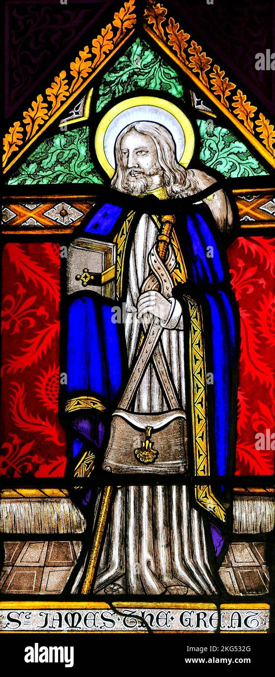 St. James the Great, stained glass window, by Joseph Grant of Costessey ...